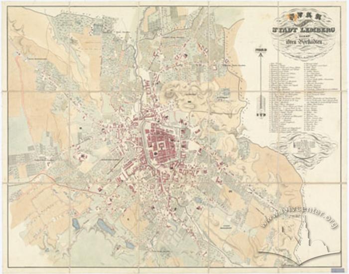 Map of the City of Lemberg and Surrounding areas | Urban media archive