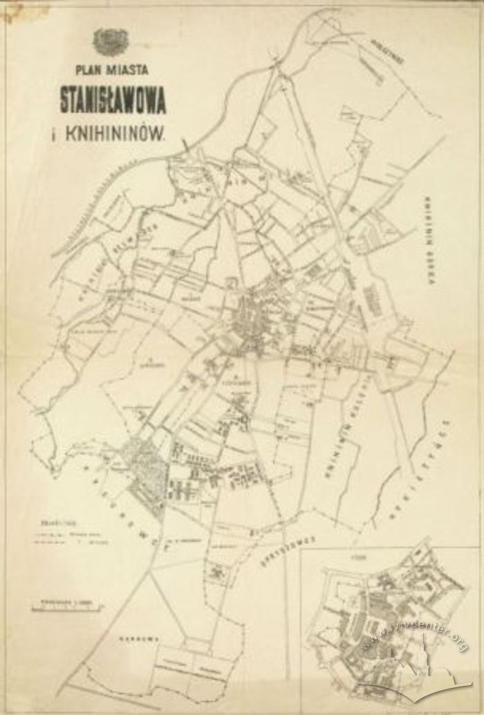 Map of the city of Stanislawow and Knihinin | Urban media archive