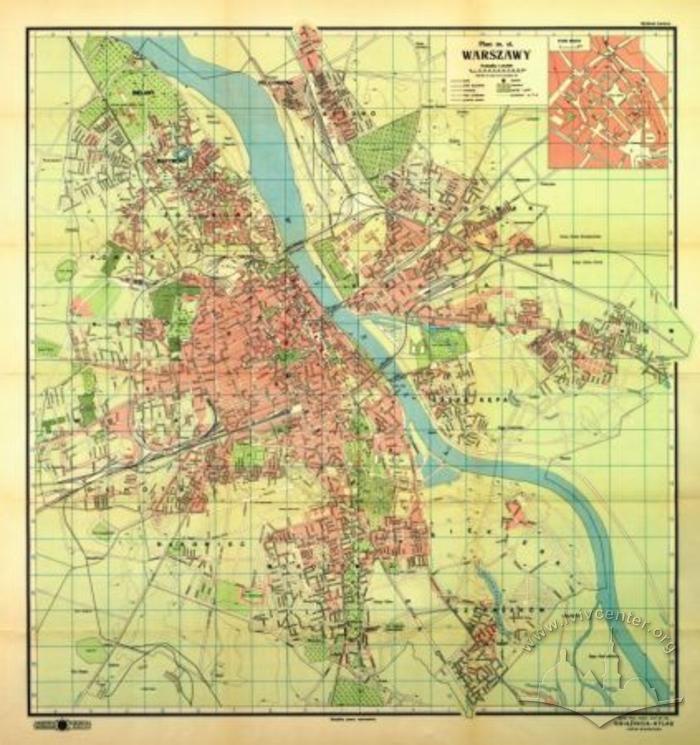Map of the Capital City of Warsaw | Urban media archive