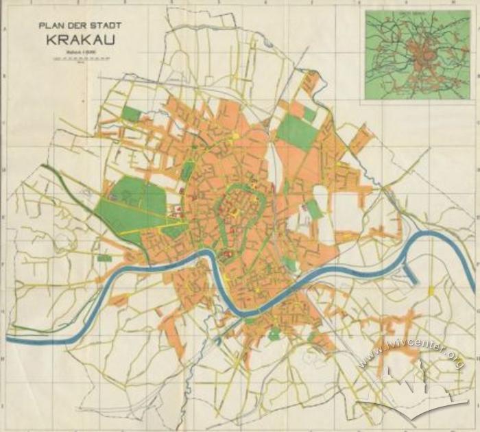 Map of the City of Krakow | Urban media archive